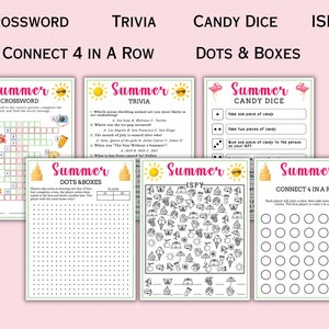 27 Summer Party Games Bundle - Printable Beach, Pool Party Games and ...