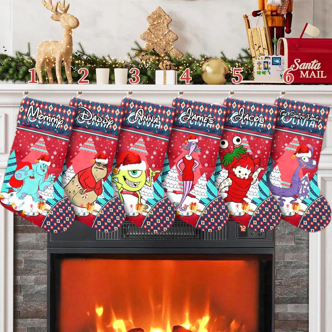 Monsters Inc Characters Xmas Stocking, Monsters Inc Christmas Stockings ...
