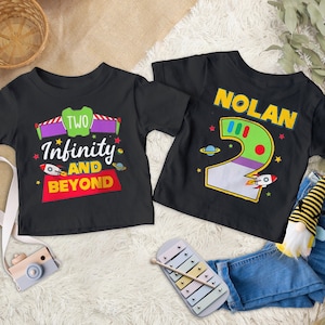 Personalized Toy 2nd Birthday Shirt, Two Infinity and Beyond Shirt, Toy ...