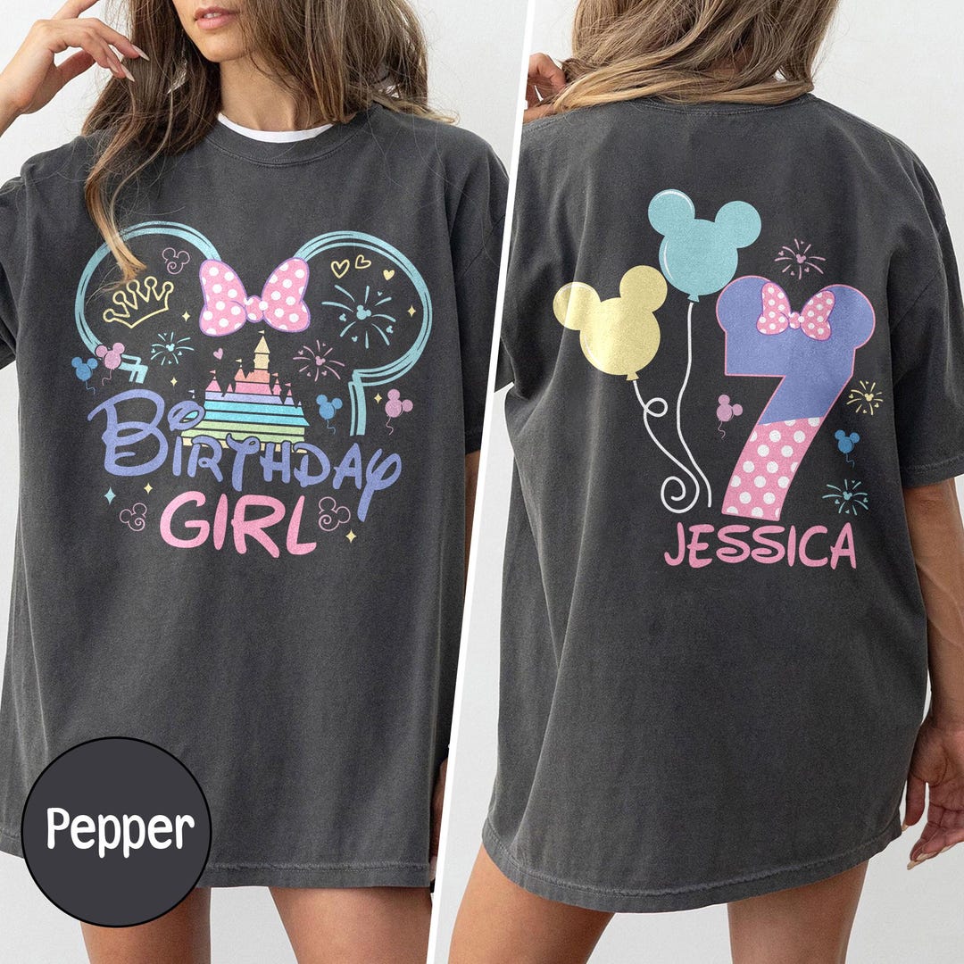 Personalized Disney Birthday Girl Shirt, Minnie Birthday Girl Custom ...