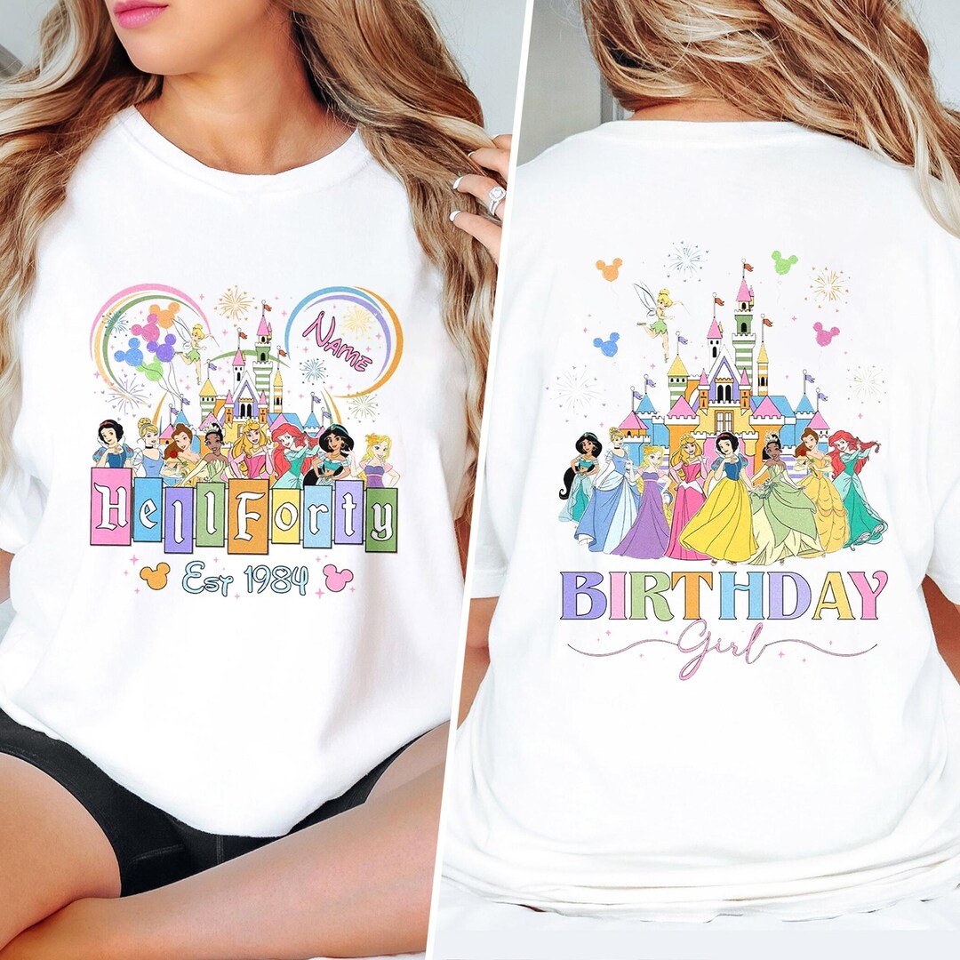 Personalized Princess Team Birthday Girl T-shirt, Princess Family Matching Shirt, Girls Trip ...