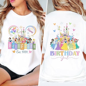 Personalized Princess Team Birthday Girl T-shirt, Princess Family Matching Shirt, Girls Trip ...