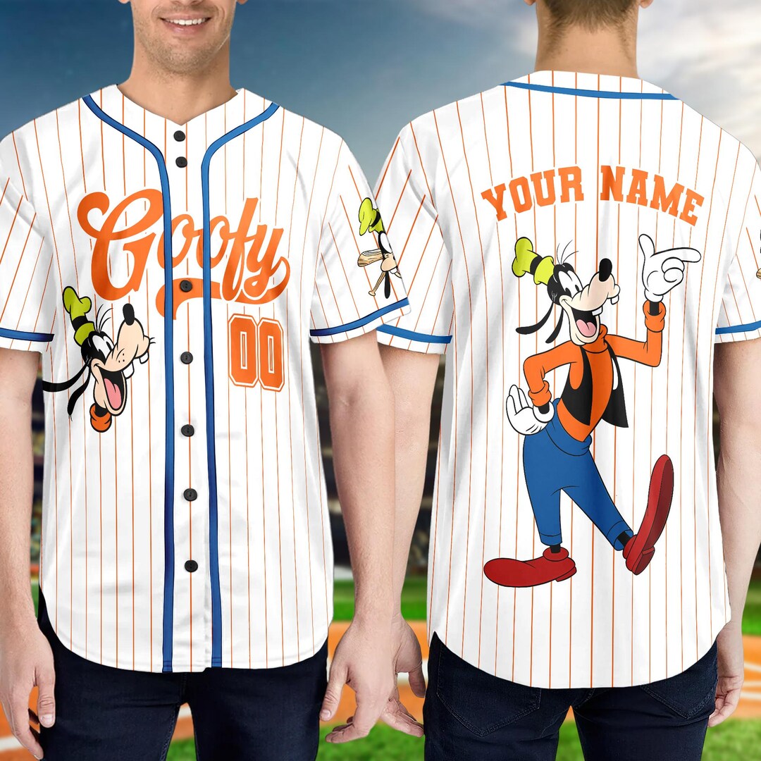 Custom Goofy Baseball Jersey, Custom Kid Youth Adult Mickey Jersey ...