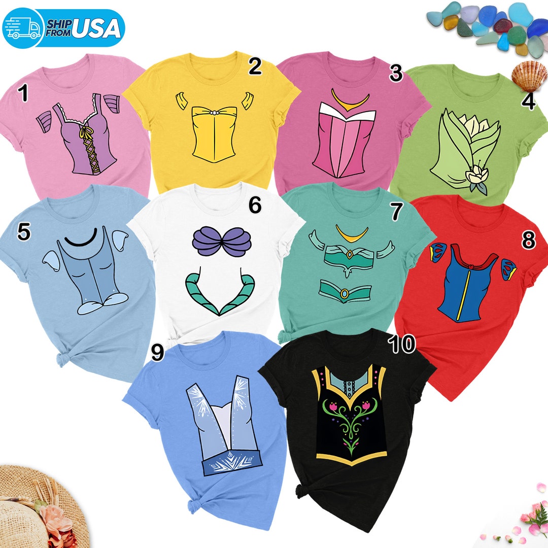 Princess Dress Matching Group Shirt, Princess Halloween Costume Shirt ...