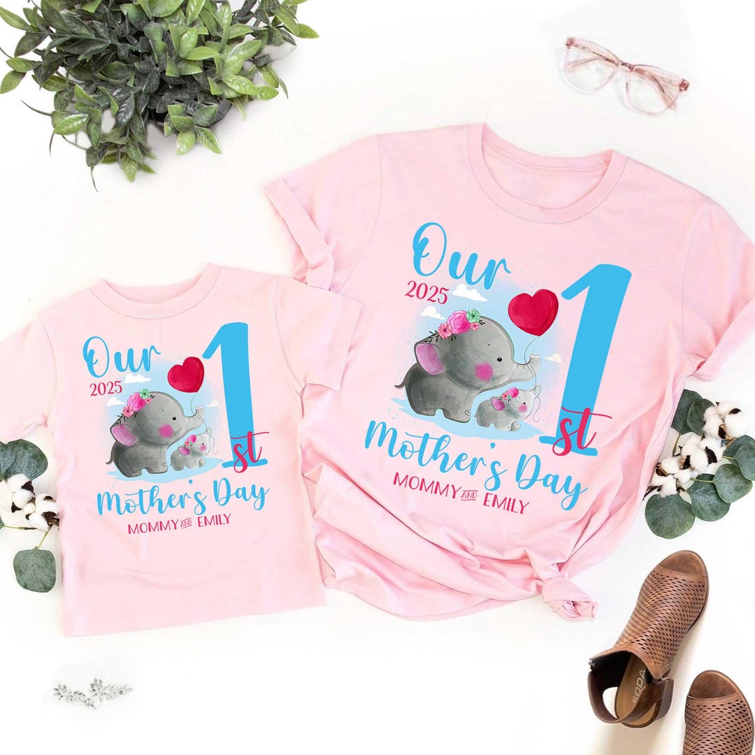 Personalized Our First Mother's Day Matching Shirt, Custom Name 1st ...