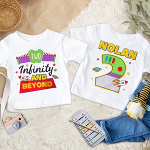 Personalized Toy 2nd Birthday Shirt, Two Infinity and Beyond Shirt, Toy ...