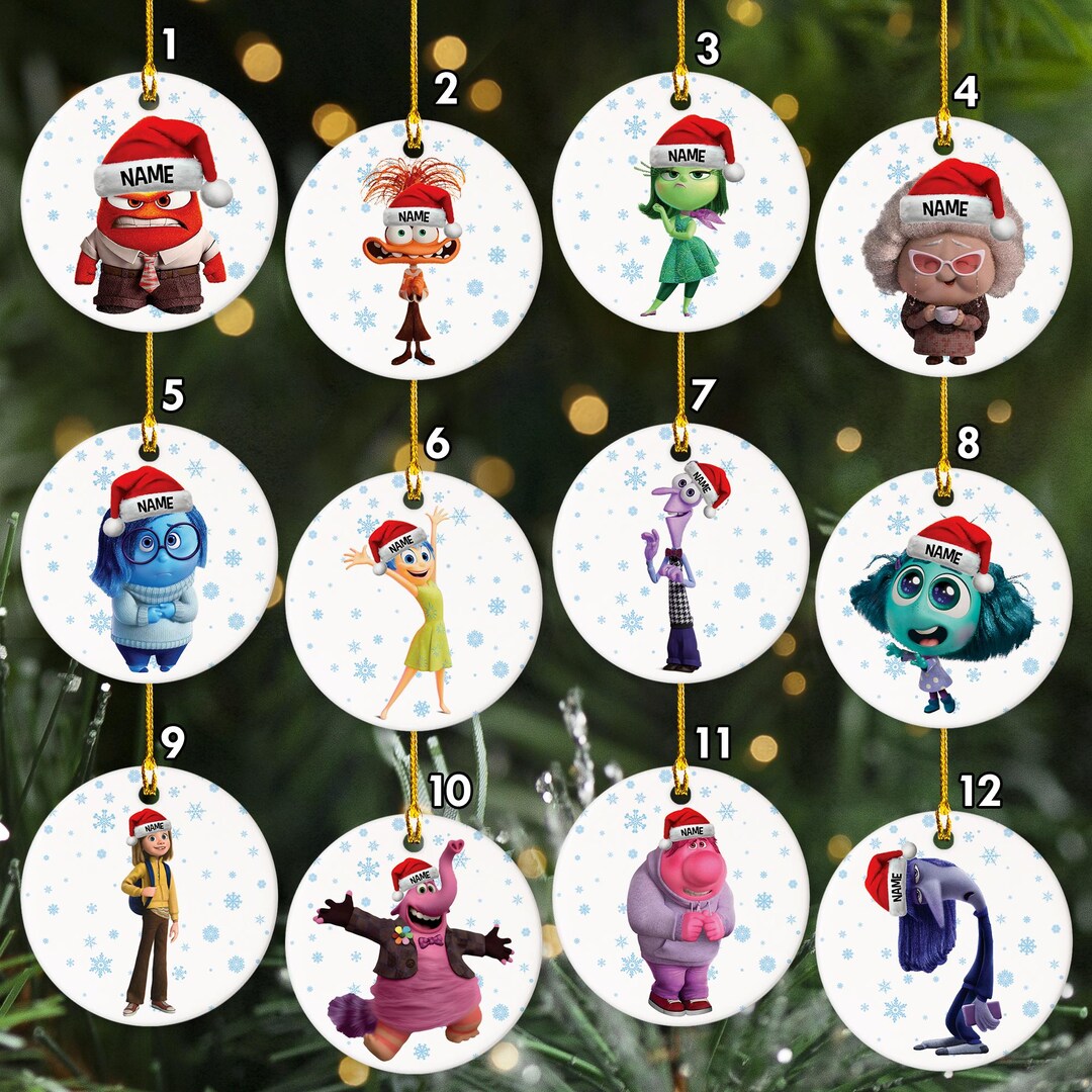 Personalized All Inside Out Characters Name Christmas Ornament, Inside ...