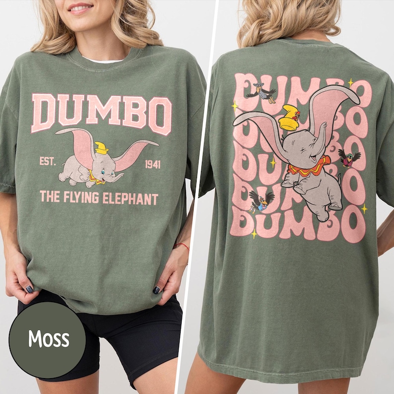 Retro Disney Dumbo the Flying Elephant Shirts, Cute Disney Dumbo Kids ...