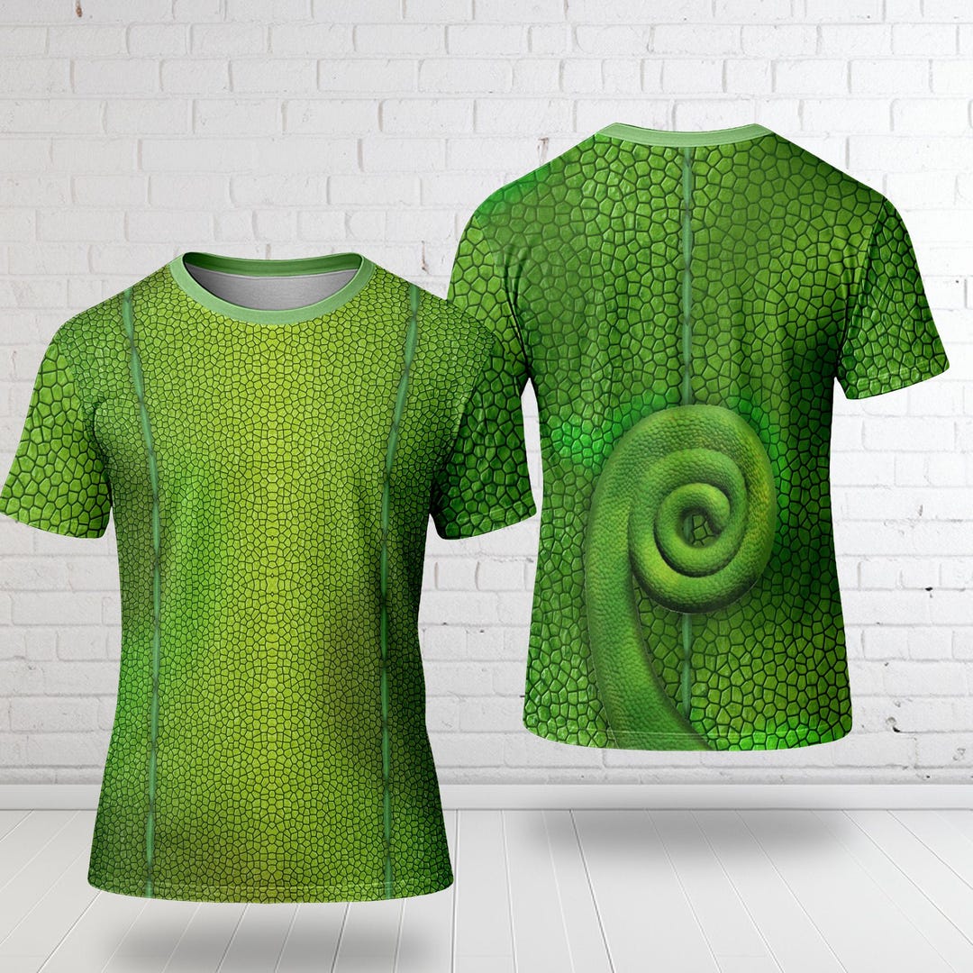 Tangled Pascal Costume T-shirt, Green Pascal Cosplay Costume Tee ...