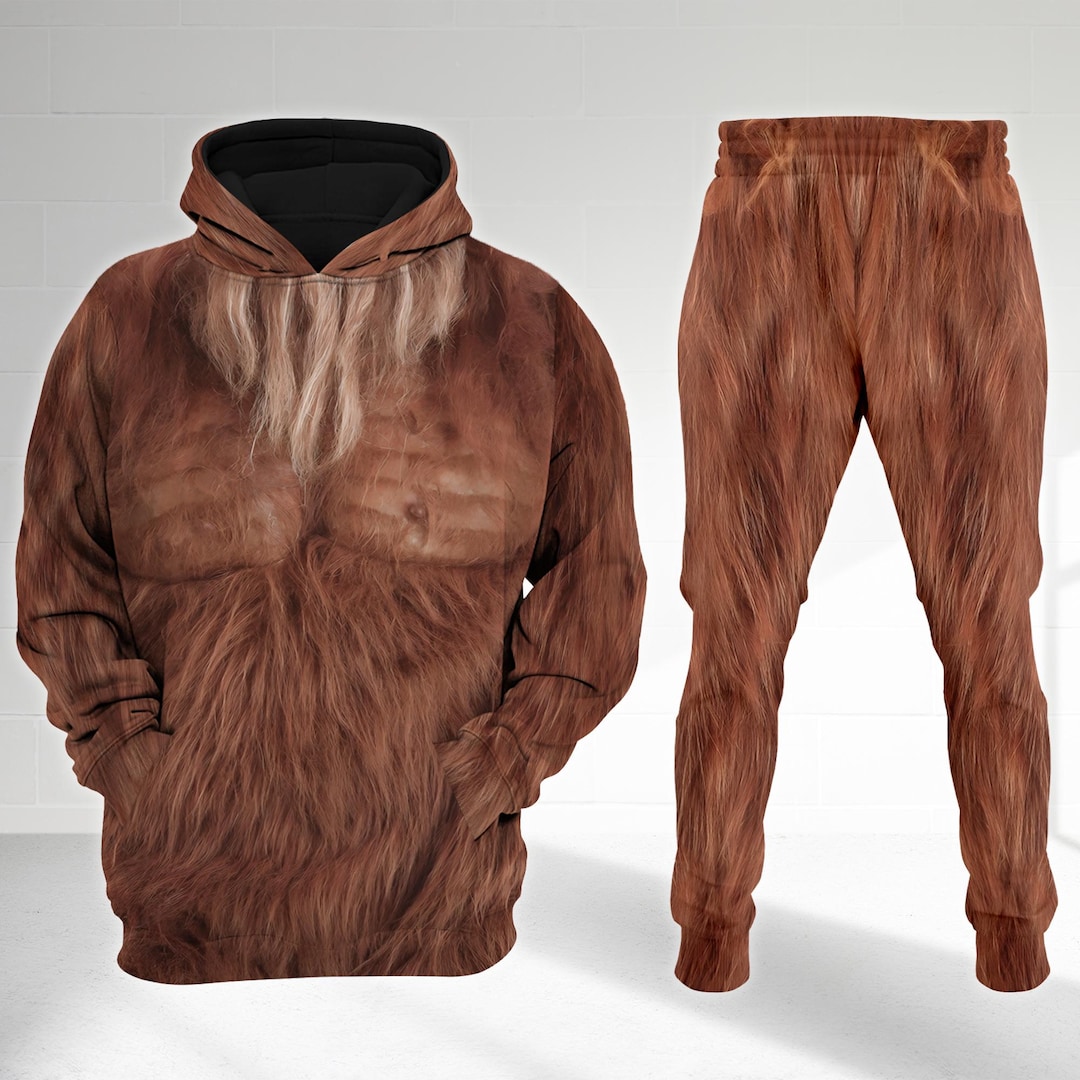 Bigfoot Monster Costume Hoodie, Bigfoot Character Cosplay Costume ...