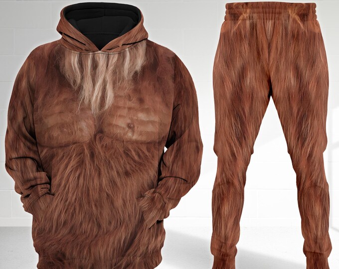 Bigfoot Monster Costume Hoodie, Bigfoot Character Cosplay Costume ...