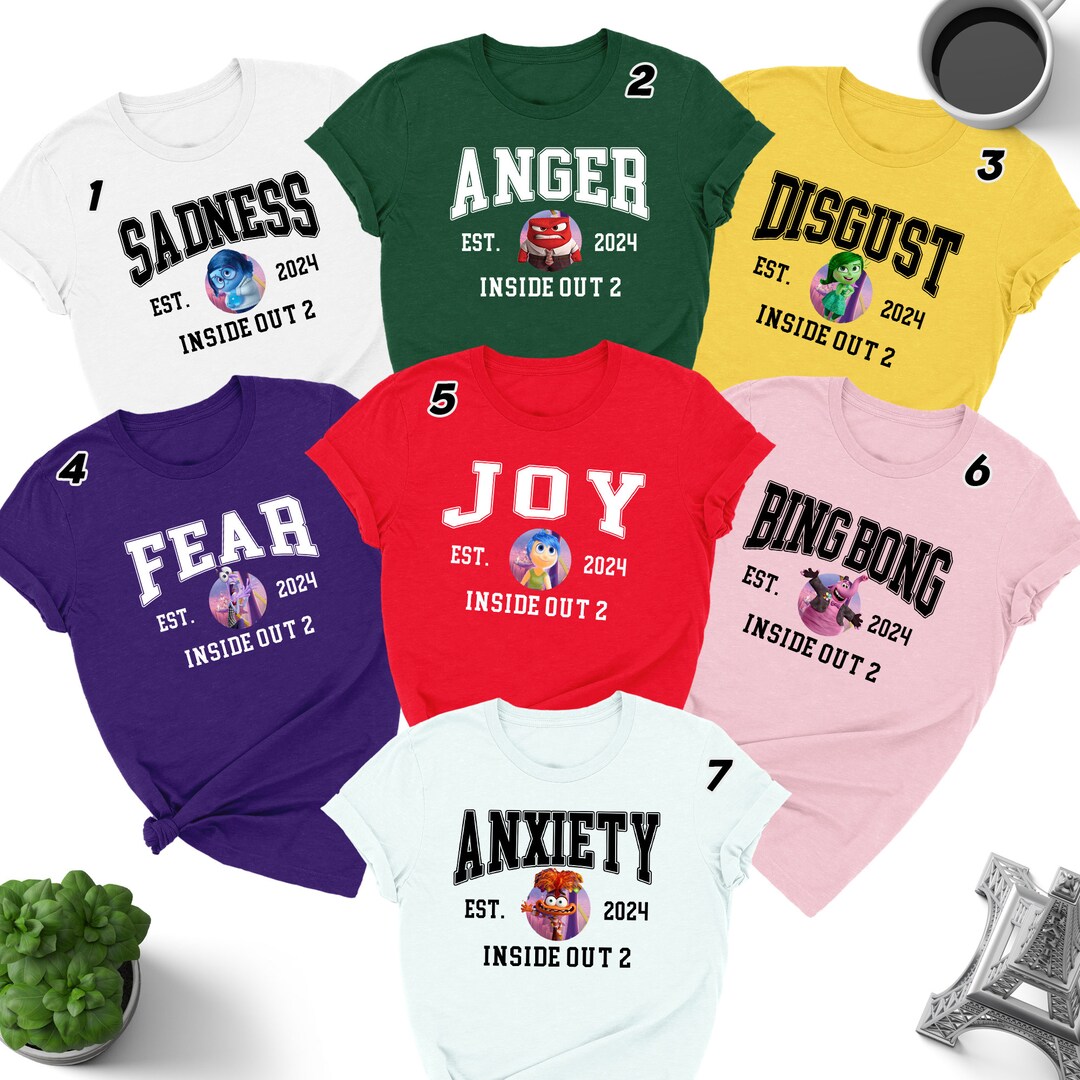 Custom Inside Out Characters Shirts, Inside Out 2 Birthday T-shirt ...