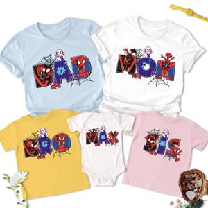Personalized Spider Dad Shirt, Spider Hero and His Friends Men Tee ...