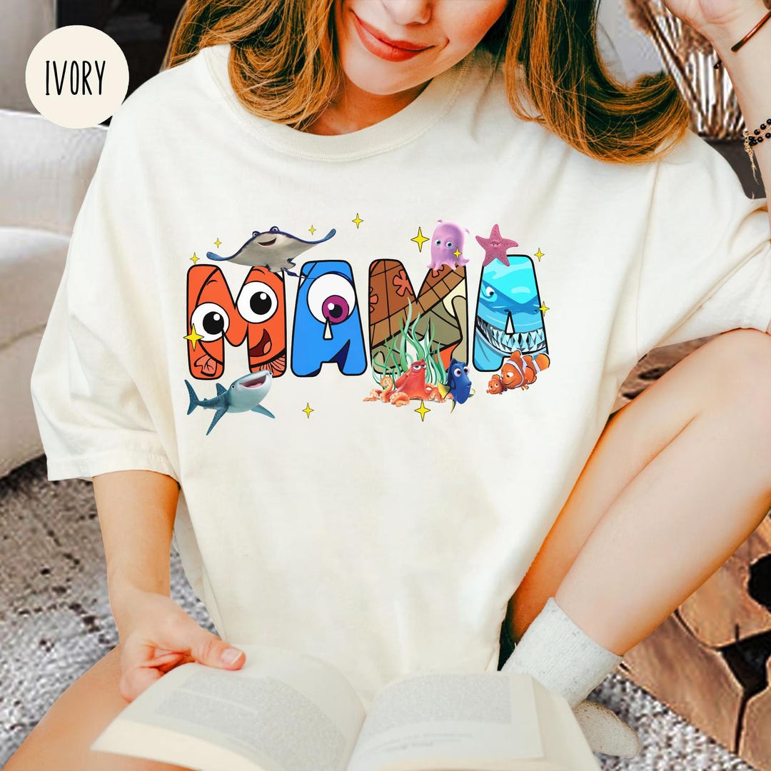 Personalized Finding Nemo Mama Shirt, Customized Name Mama Nemo Movie ...