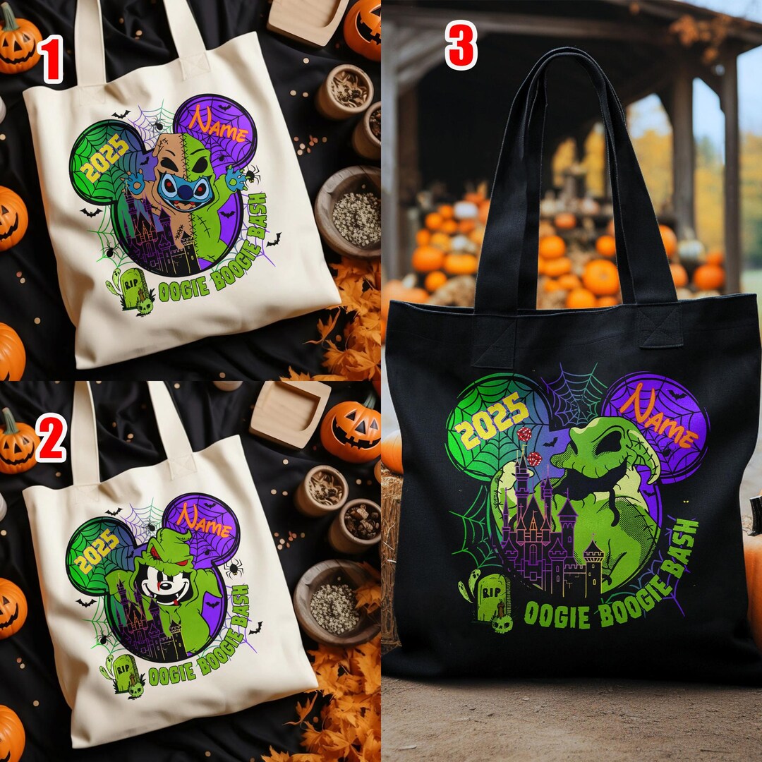 Personalized Disney Oogie Boogie Bash Tote Bag, Custom Name Disneyland ...