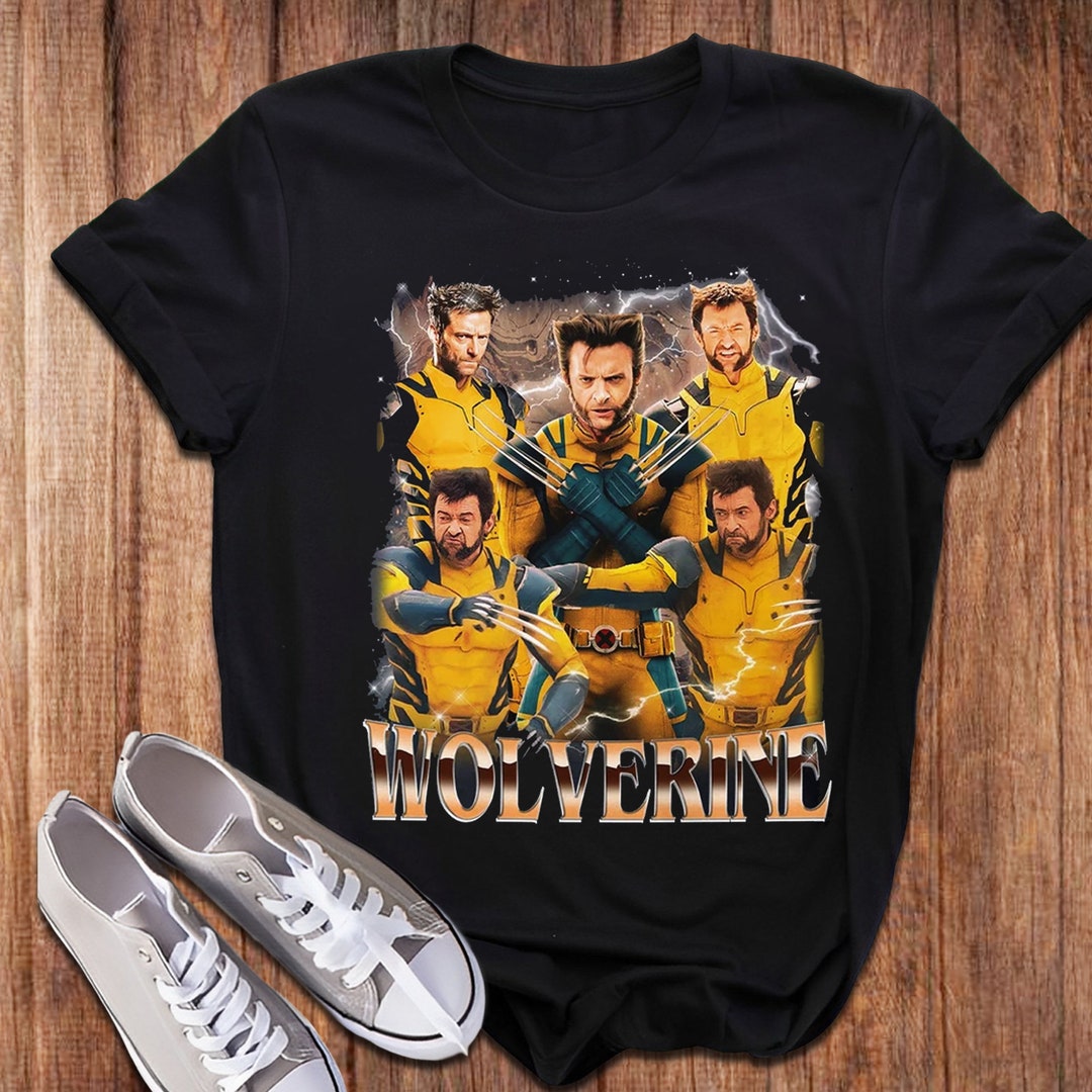 Retro 90s Wolverine Bootleg Shirt, Wolverine Character Shirt, Deadpool ...