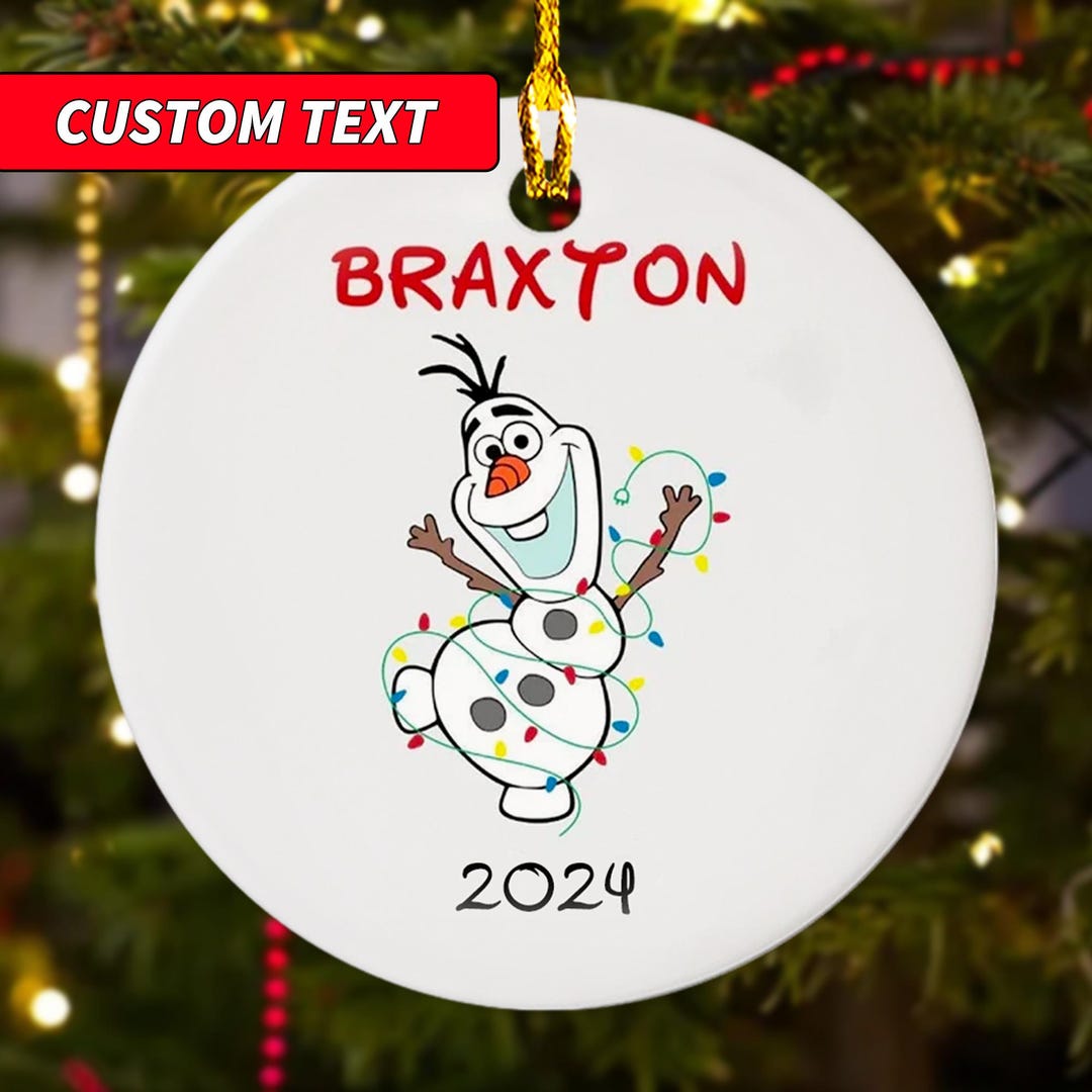 Personalized Olaf Ornament, Frozen Christmas Ornament, Olaf Xmas ...