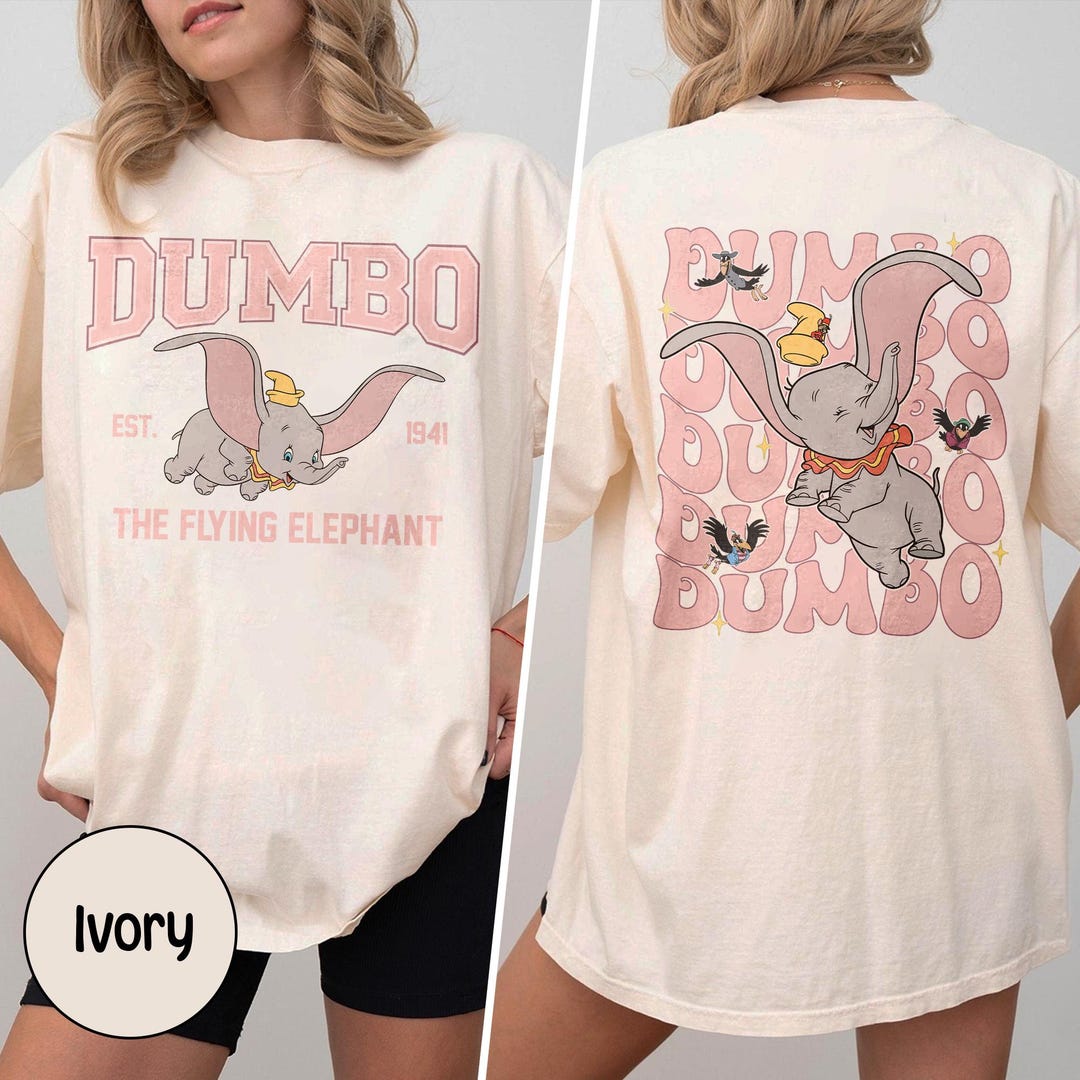 Retro Disney Dumbo the Flying Elephant Shirts, Cute Disney Dumbo Kids ...