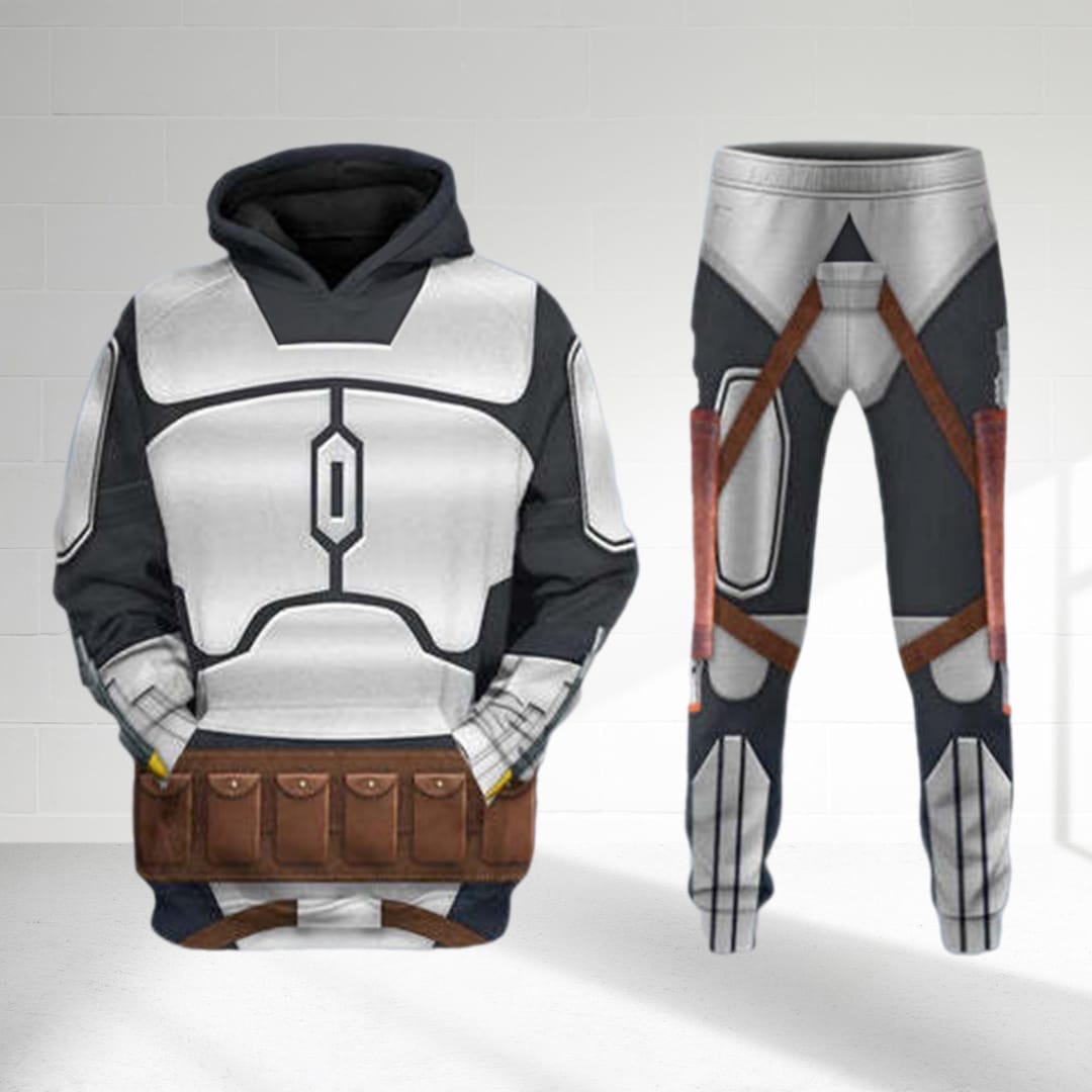 Jango Fett Star Wars Costume Hoodie, Jango Fett Cosplay Costume Outfit ...