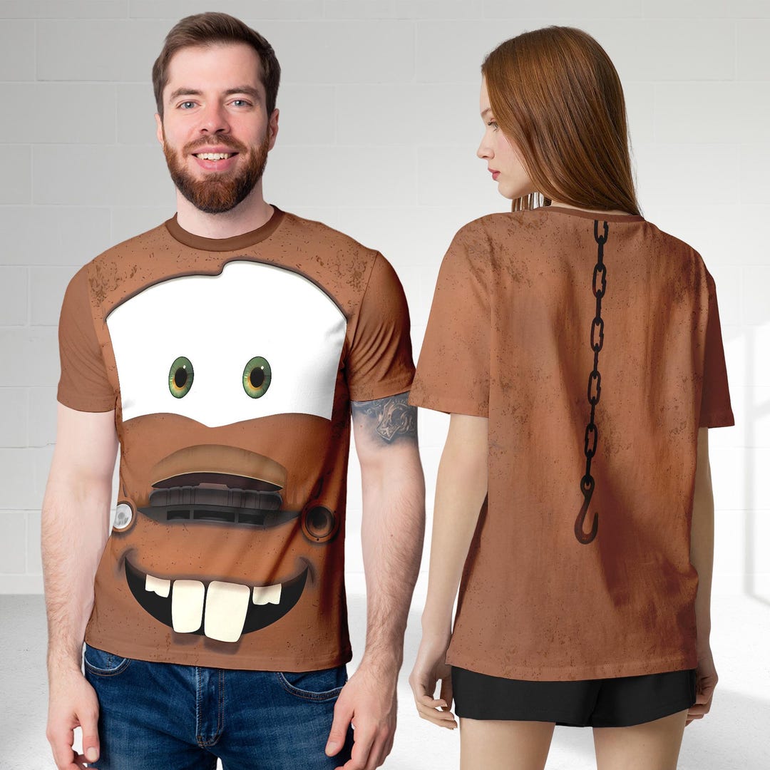 Tow Mater Unisex Costume T-shirt, Cars Tow Mater Cosplay Costume Shirt ...