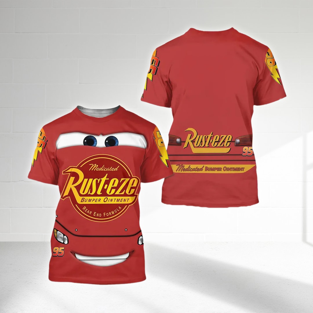 Lightning Mcqueen Unisex Costume T-shirt, Cars Lightning Mcqueen ...