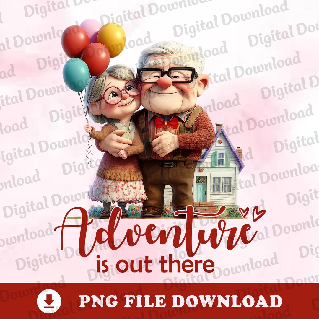 Carl and Ellie Valentine PNG, up Cartoon Movie Shirt Design, Valentine ...