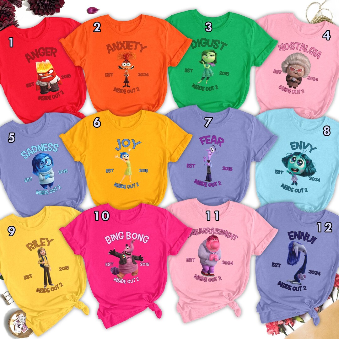 Inside Out 2 Shirt, All Inside Out Characters Matching Shirts, Inside ...