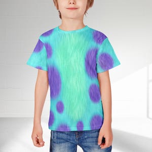 Sulley Monsters Inc 3D Shirt, Big Green and Purple Monster Costume ...