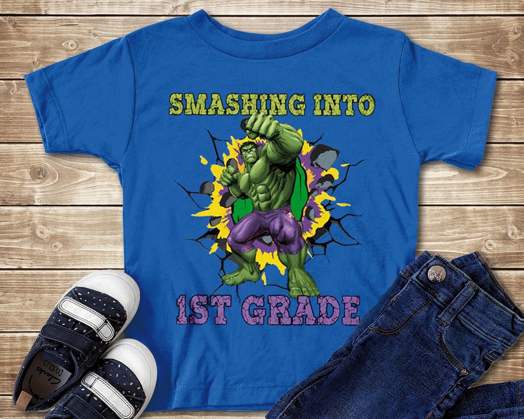 Custom Hulk Back to School Superhero Shirt, First Day of School Kid ...