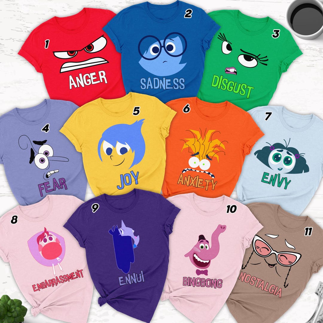 Inside Out Costume, Inside Out Characters Matching, Inside Out 2 Shirt ...