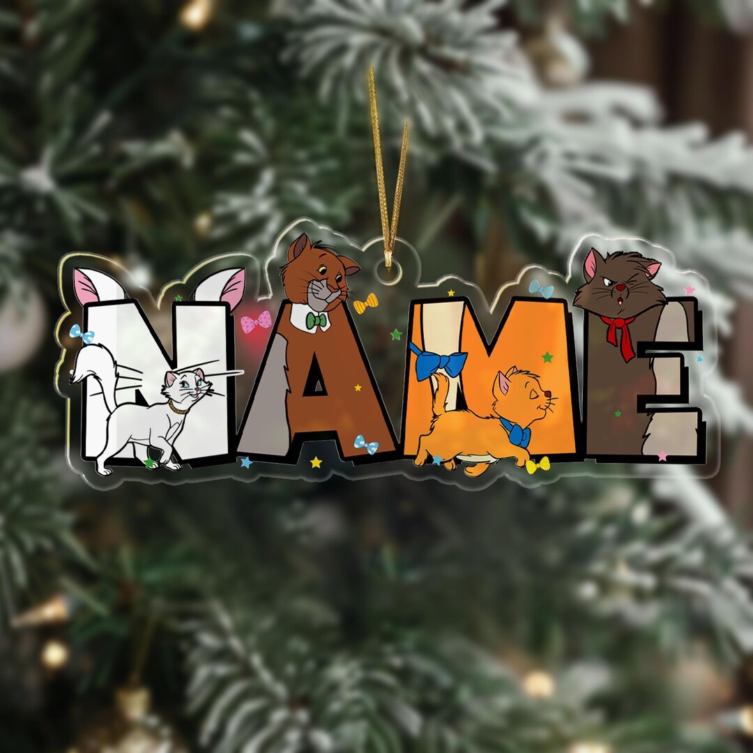 Personalized the Aristocats Christmas Ornament, Royal Cat Family ...