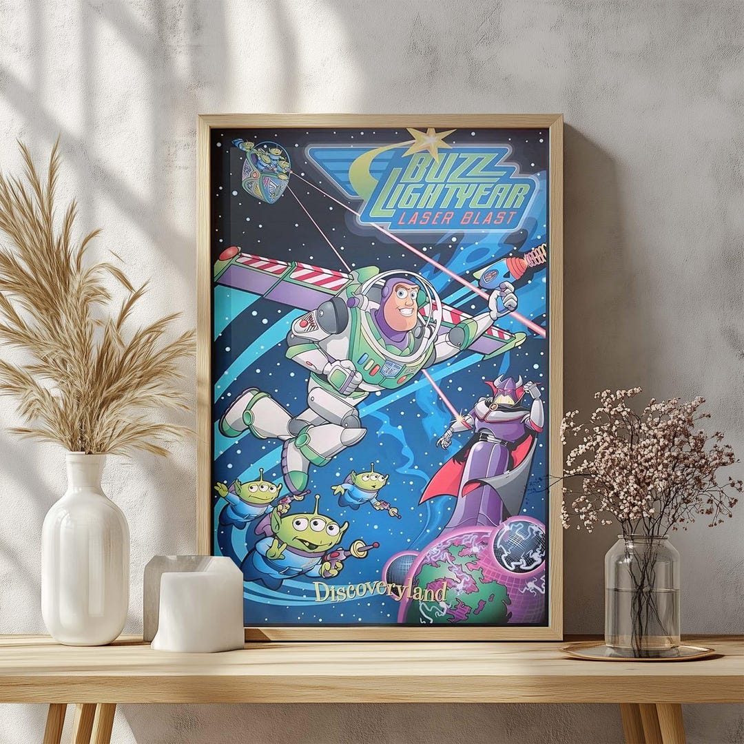 Disney Buzz Lightyear Toy Story Poster, Disneyworld Trip Poster, Buzz ...