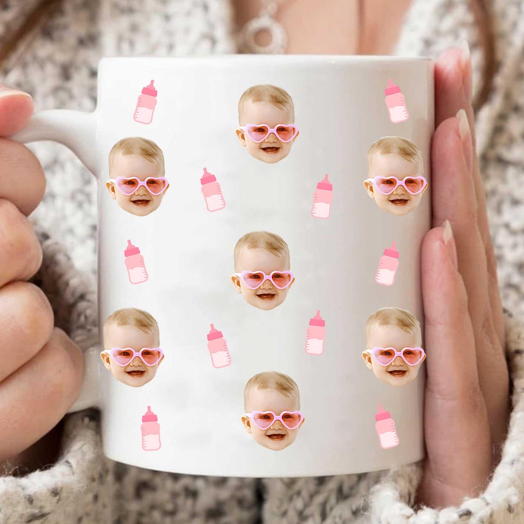 Personalized Baby Face Mug, Custom Photo Baby Face Mug, Custom Face Mug ...