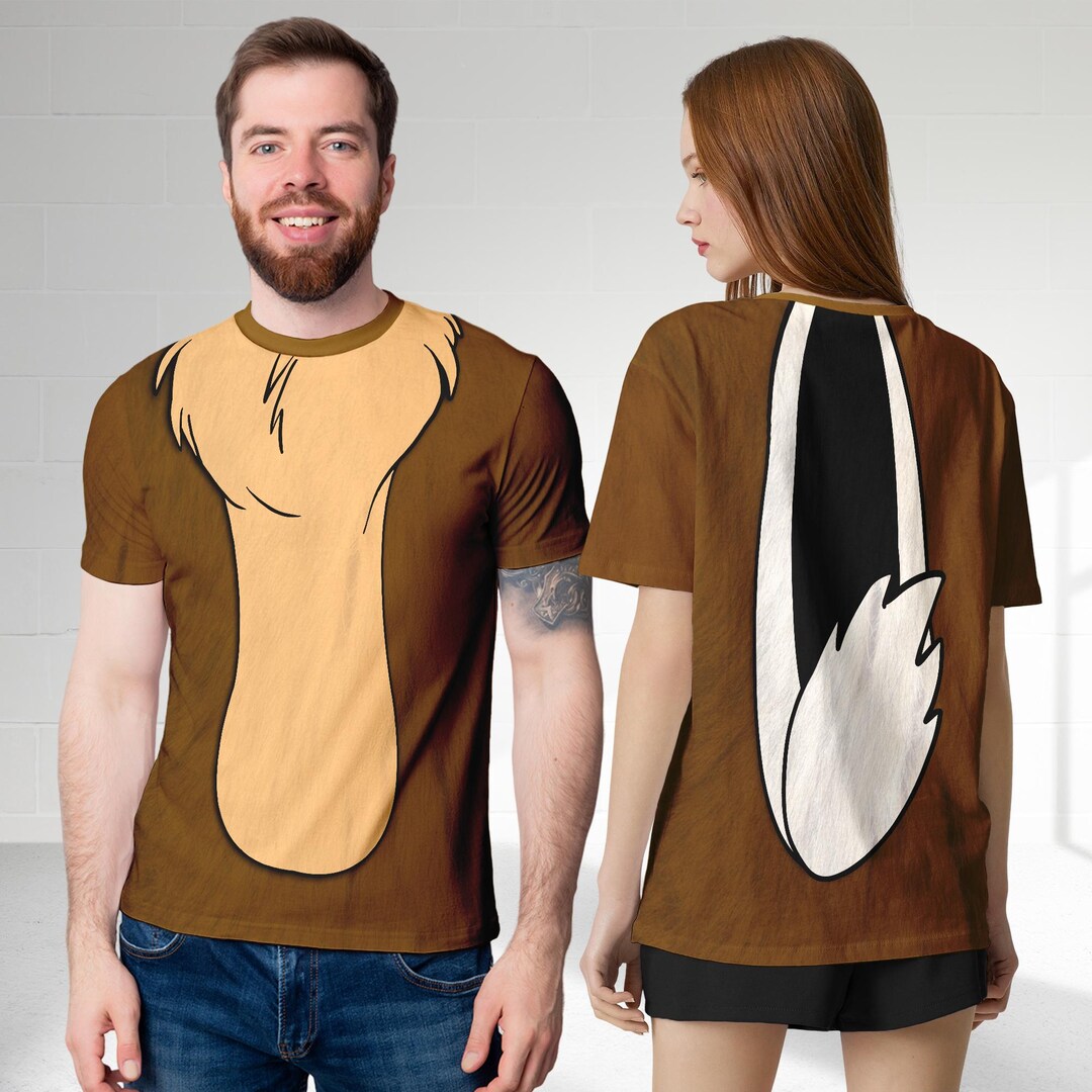 Chip N Dale Costume T-shirt, Chip Rescue Rangers Character All Over ...