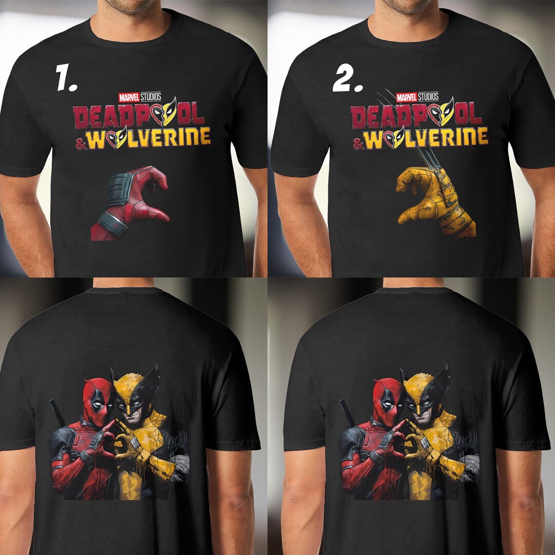 Funny Deadpool Wolverine Heart Shirt, Deadpool Wolverine Superhero ...