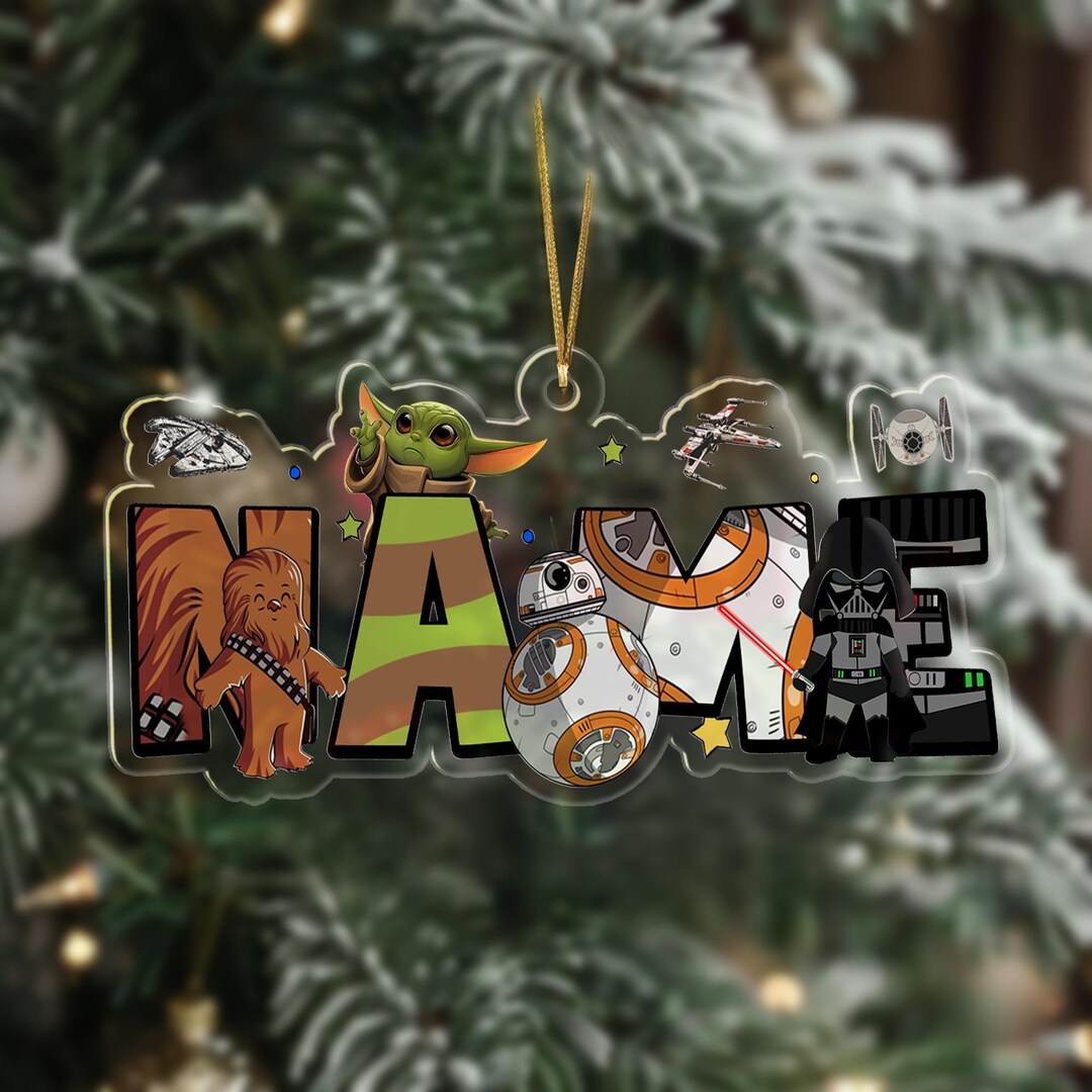 Personalized Star Wars Characters Alphabet Christmas Ornament, Custom ...