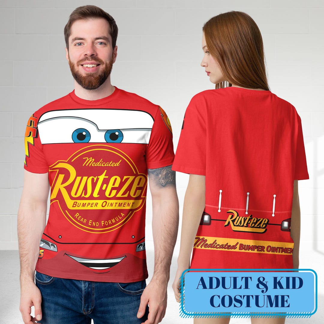 Lightning Mcqueen Unisex Costume T-shirt, Cars Lightning Mcqueen ...