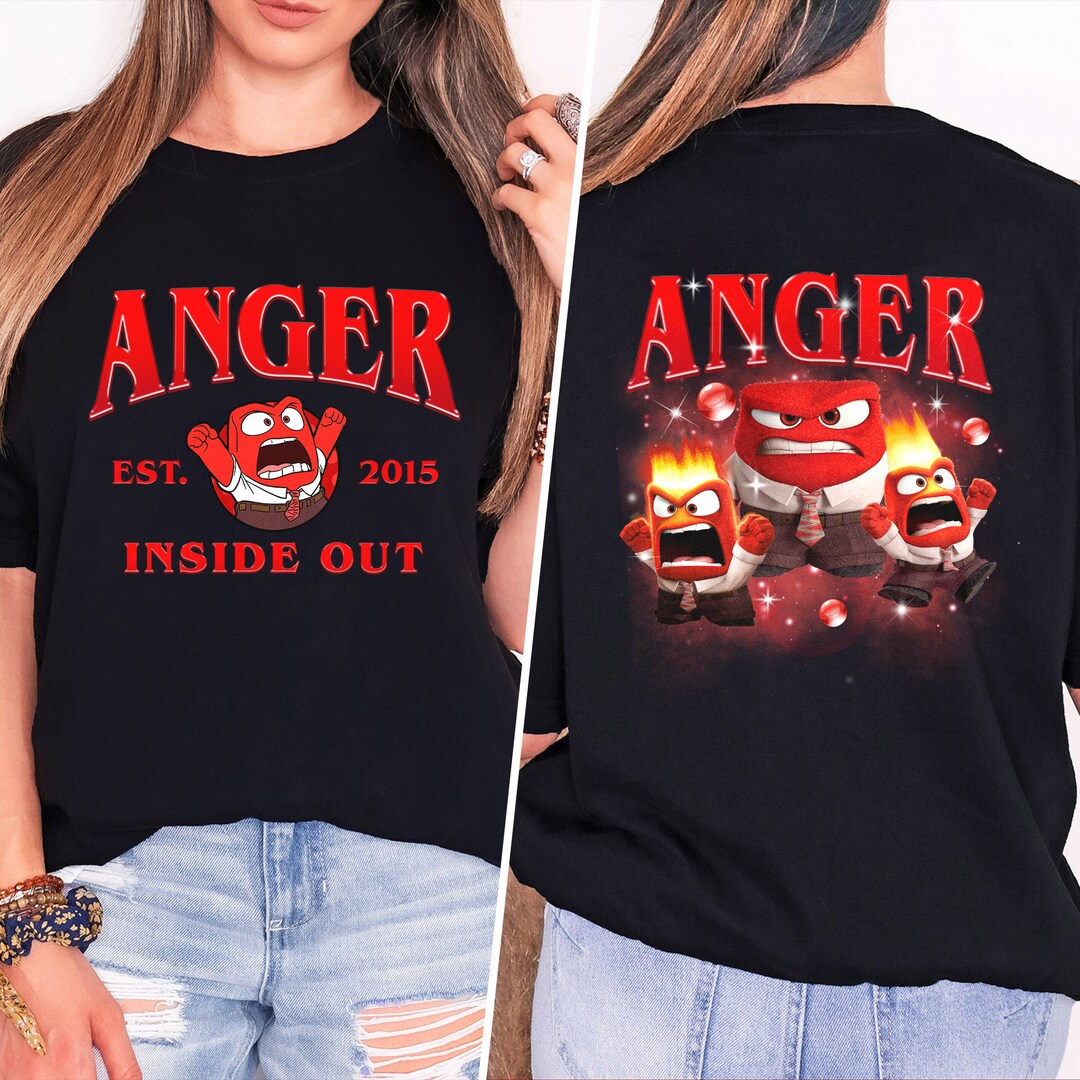 Anger Inside Out 2 Character Shirt, Inside Out Double Side Full ...