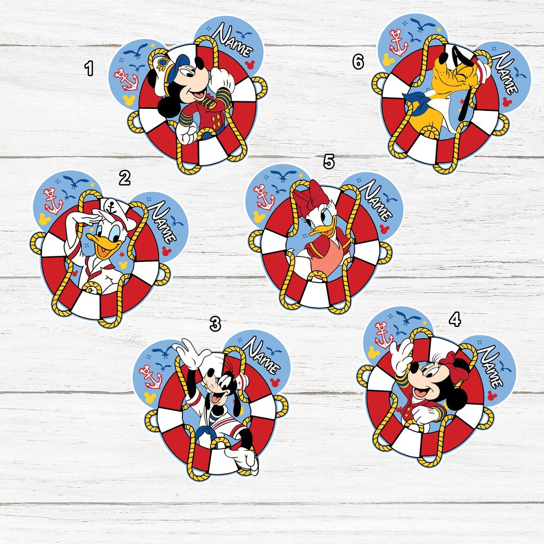 Personalized Disney Cruise Mickey Minnie Door Magnets, Custom Mickey ...