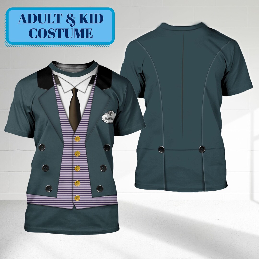 Haunted Mansion Men Butler 3D Shirt, Haunted Halloween Costume for ...