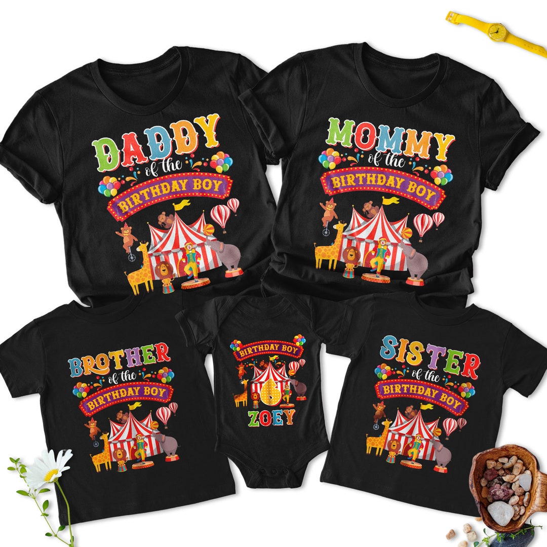 Personalized Family Circus Birthday Shirts, Custom Circus Carnival ...