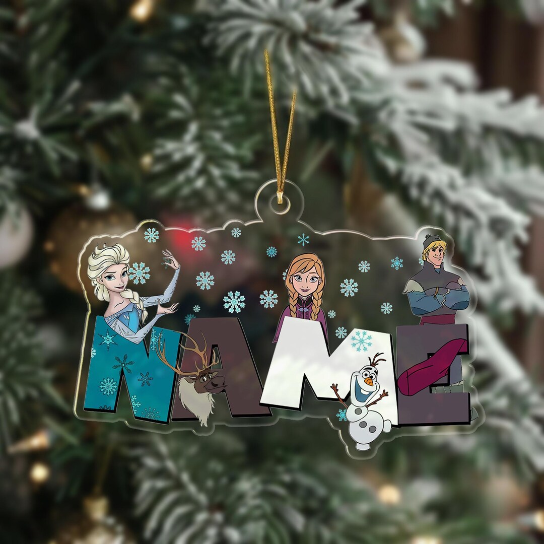 Personalized Frozen Christmas Ornament, Custom Name Snow Princess Theme ...