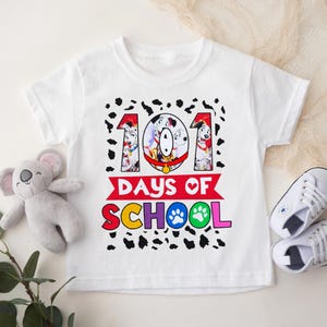 Happy 101 Days of School Dalmatians Dog Theme T-shirt, Animated ...