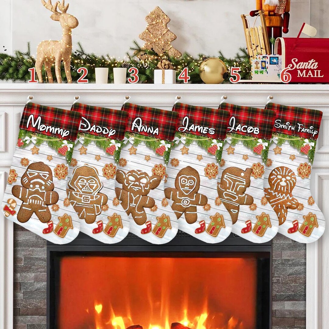 Characters Gingerbread Xmas Stocking, Star Wars Christmas Stockings ...