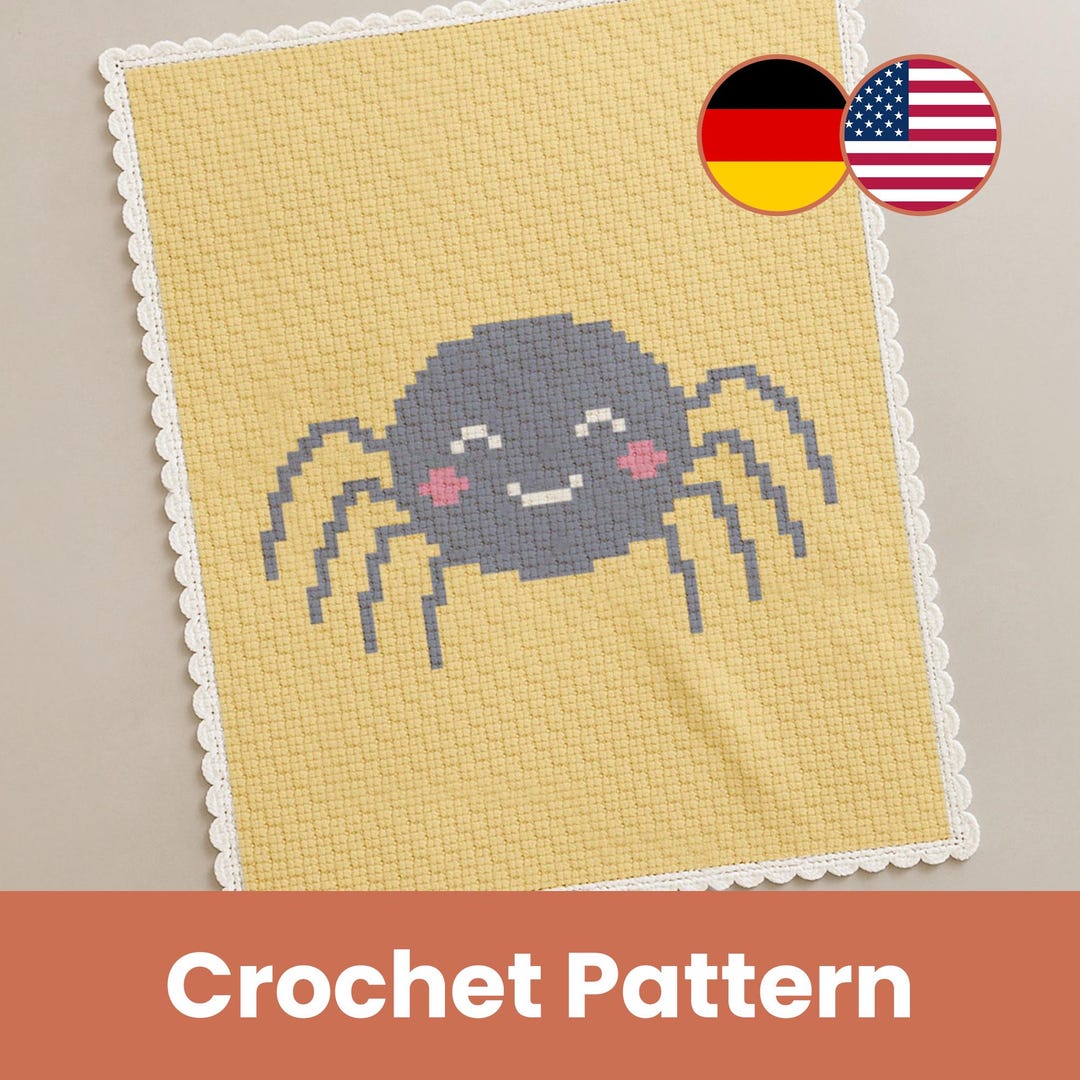 Crochet Pattern Baby Blanket Spider Kiki – C2C Design PDF – DIY Animal ...