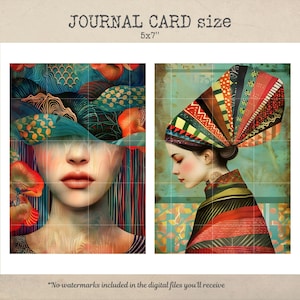 Vibrant Visions, Colorful Junk Journal Pages, Printable Collage Sheet ...