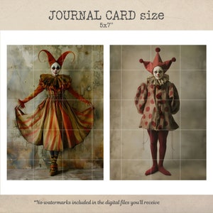 Clown Characters, Unique Circus/carnival Characters, Junk Journal Pages ...