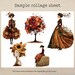 Autumn Whimsy Clipart, Fall Collage Backdrops (digital Download) - Etsy
