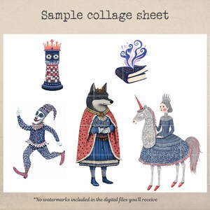 Whimsical Fantasy Clipart, Enchanted Kingdoms, Junk Journal Graphics ...
