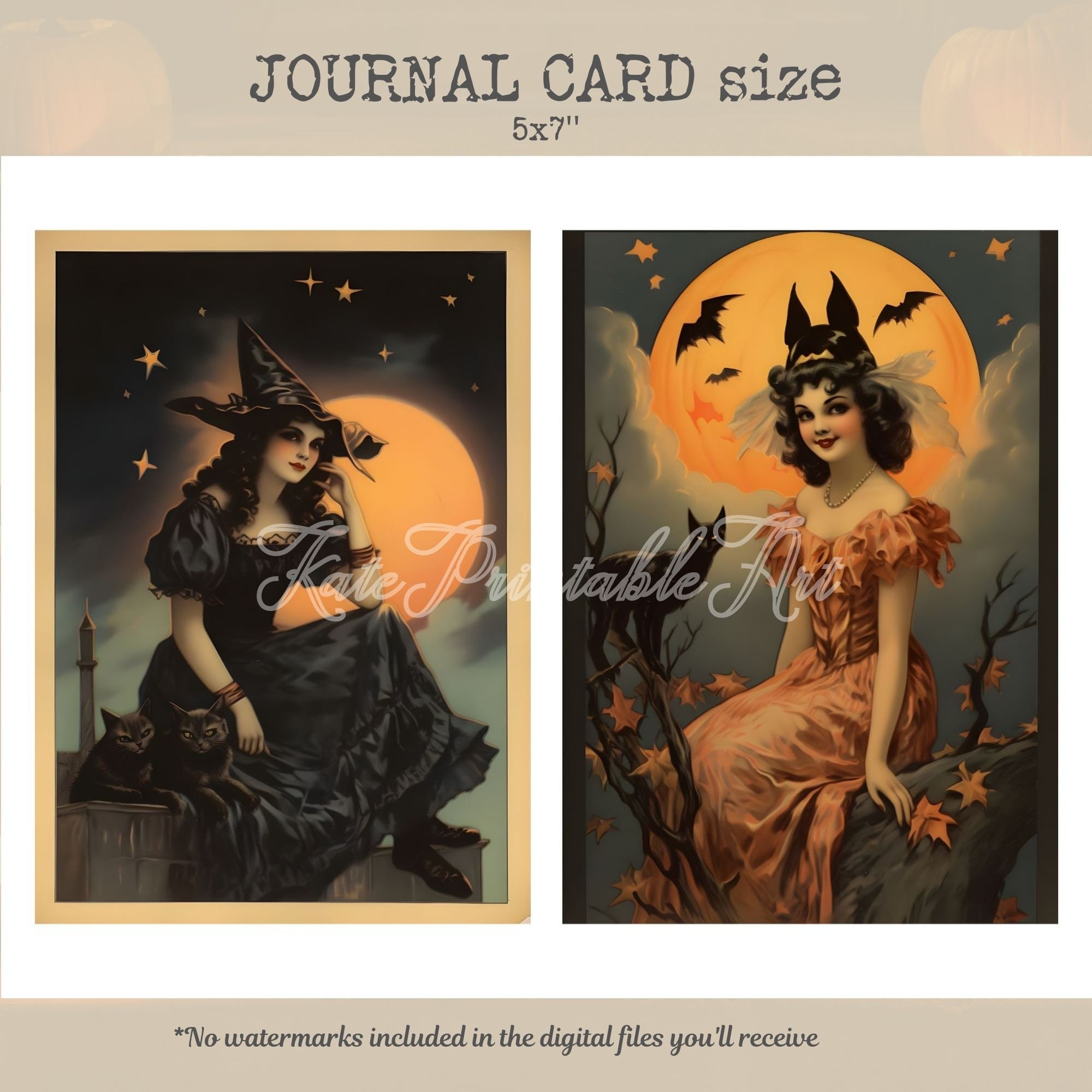 Vintage Halloween Postcards Spooky Halloween Junk Journal - Etsy